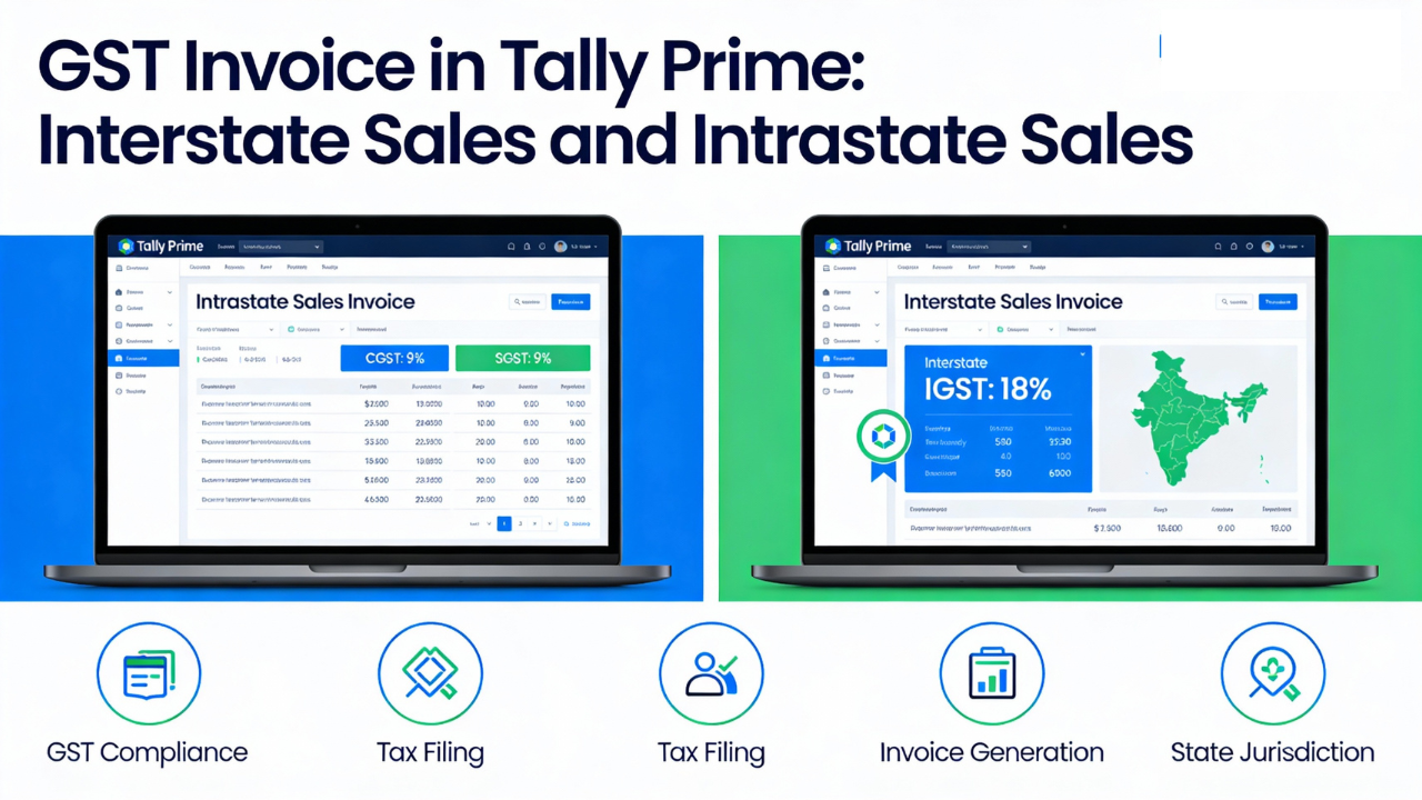 GST Invoice in Tally Prime for Inter & Intrastate Sales
